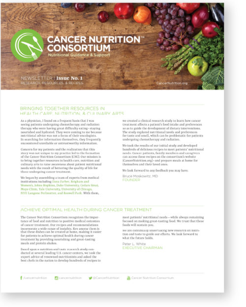 Cancer Nutrition Consortium - CNC Newsletters - Cancer Nutrition Consortium
